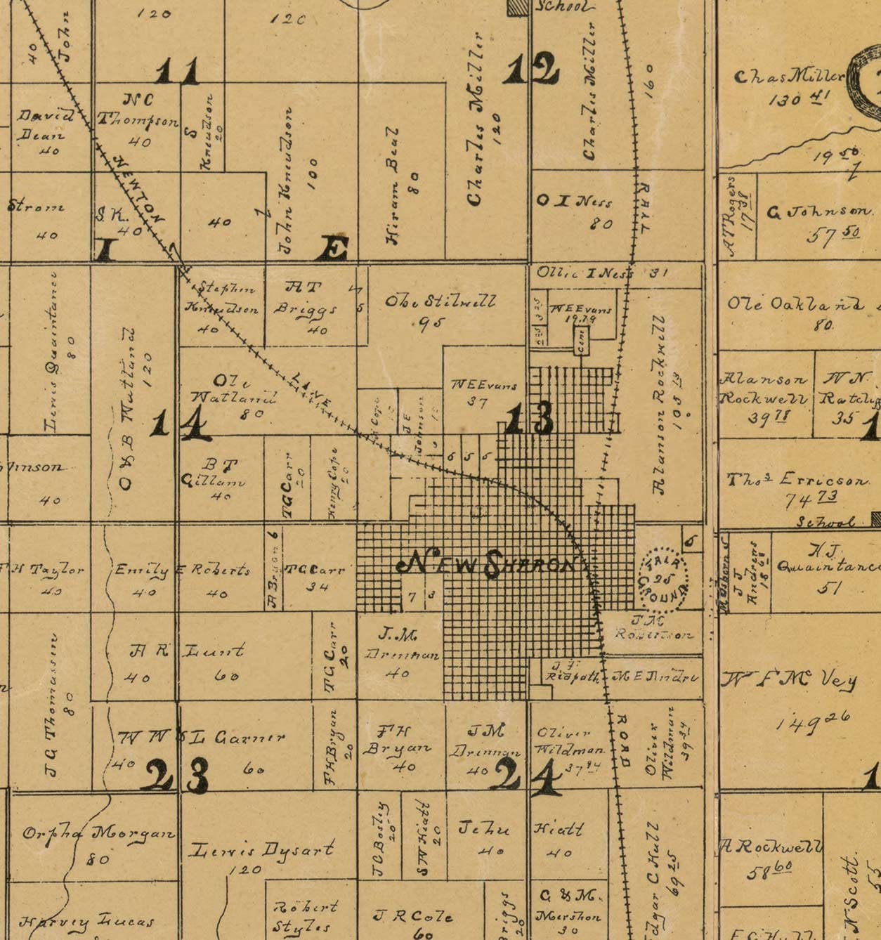 Mahaska County Iowa 1895 Old Wall Map With Landowner Names | Etsy