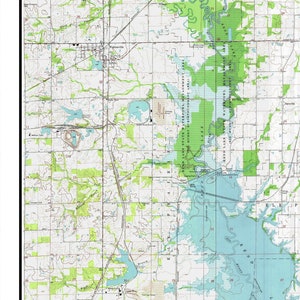 Rend Lake 1975 USGS Old Topographic Map - Custom Composite Illinois ...