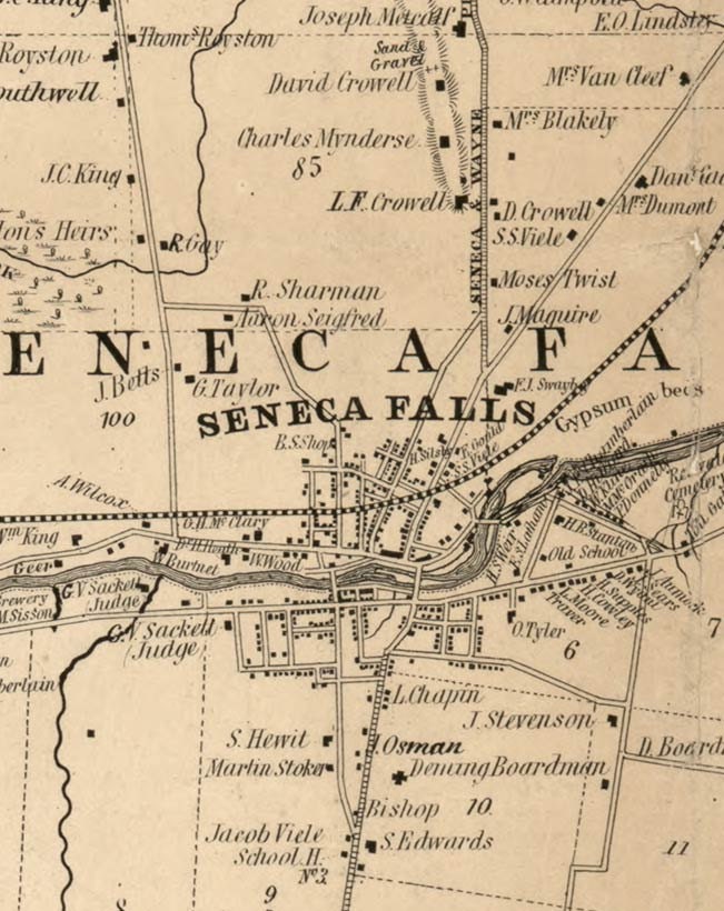 Seneca County New York 1852 Old Wall Map with Homeowner Names | Etsy