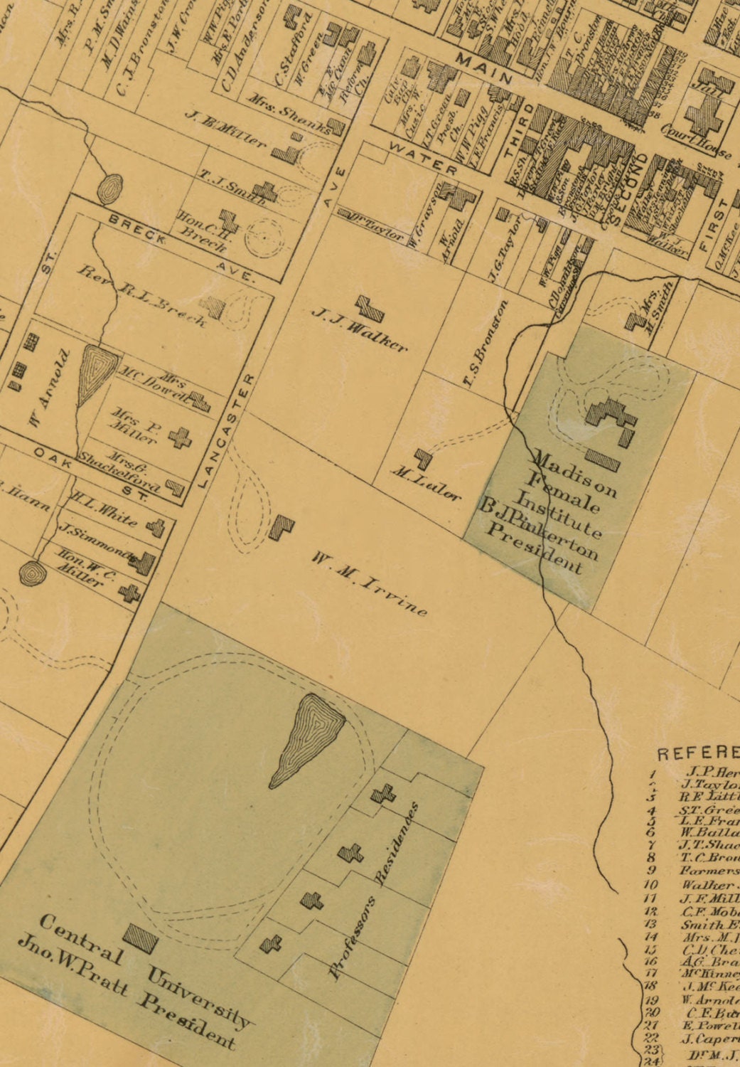 Madison County Kentucky 1876 Old Wall Map With Homeowner | Etsy