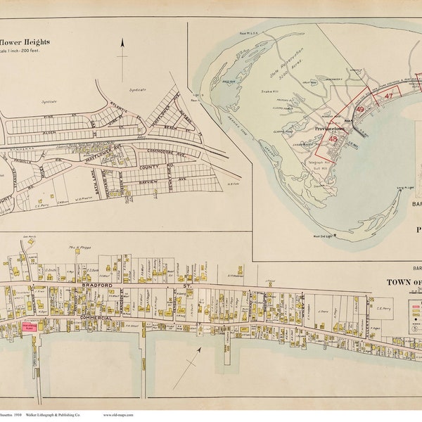 Street Map of Provincetown, Ma - Etsy