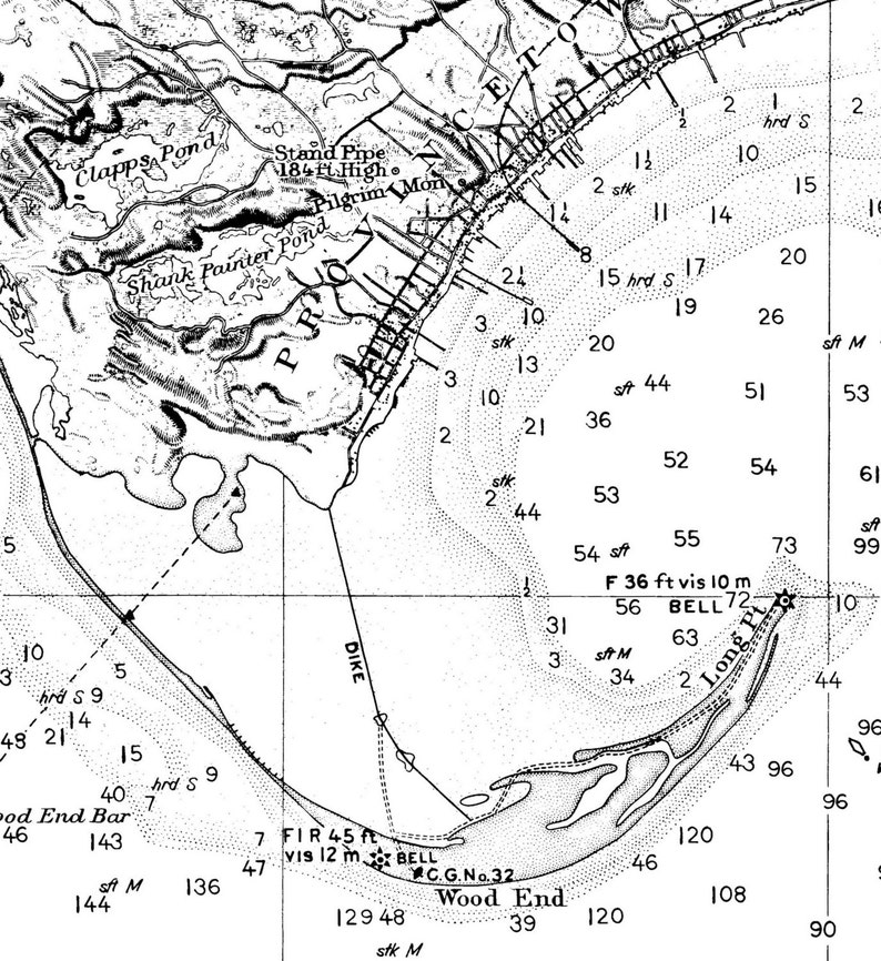 Provincetown Harbor - 1922 Nautical Map - Massachusetts - Reprint ...