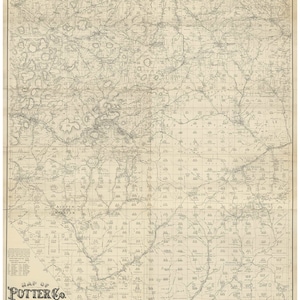 Potter County Pennsylvania 1893 - Wall Map With Homeowner Names ...