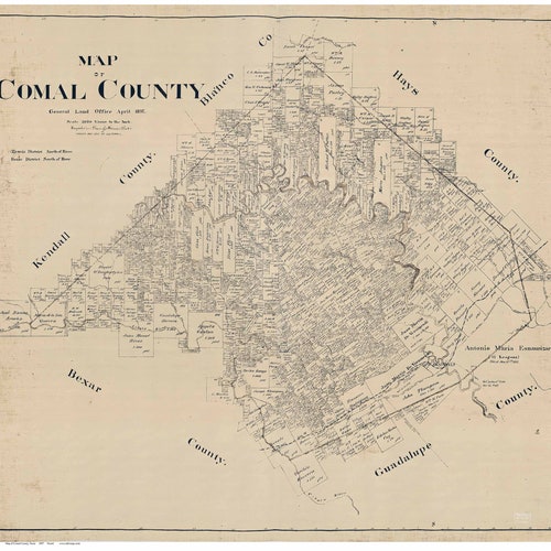 Scurry County Texas 1899 Old Wall Map Reprint With Land - Etsy