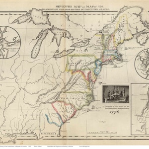 Seventh Map of the United States of America 1776 - Etsy