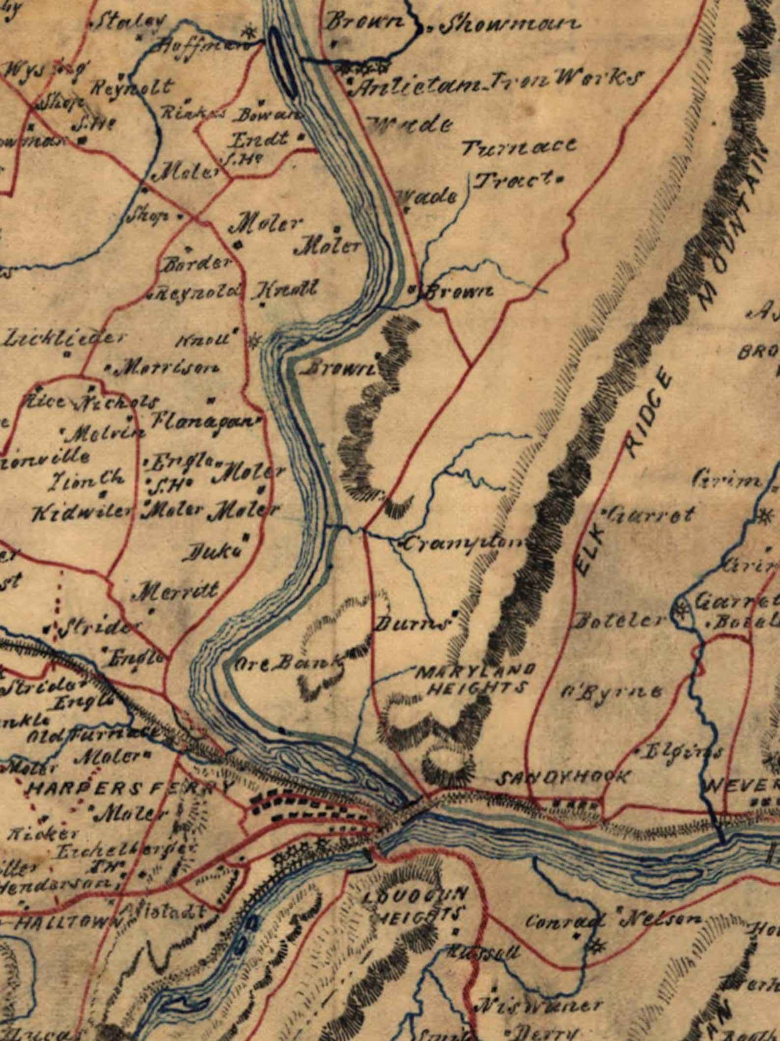Berkeley County & Parts of Neighboring Counties Map 1864 West - Etsy