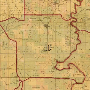 Greene County Alabama 1858 - Old Wall Map With Landowner Names ...