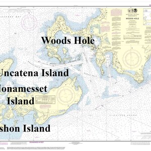 Woods Hole 2013 Nautical Map - Massachusetts - ED Reprint - Harbors 348 ...