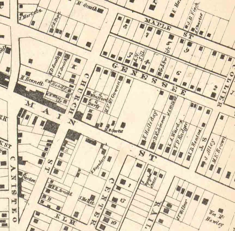 Steuben County New York 1857 - Old Wall Map Reprint With Homeowner ...