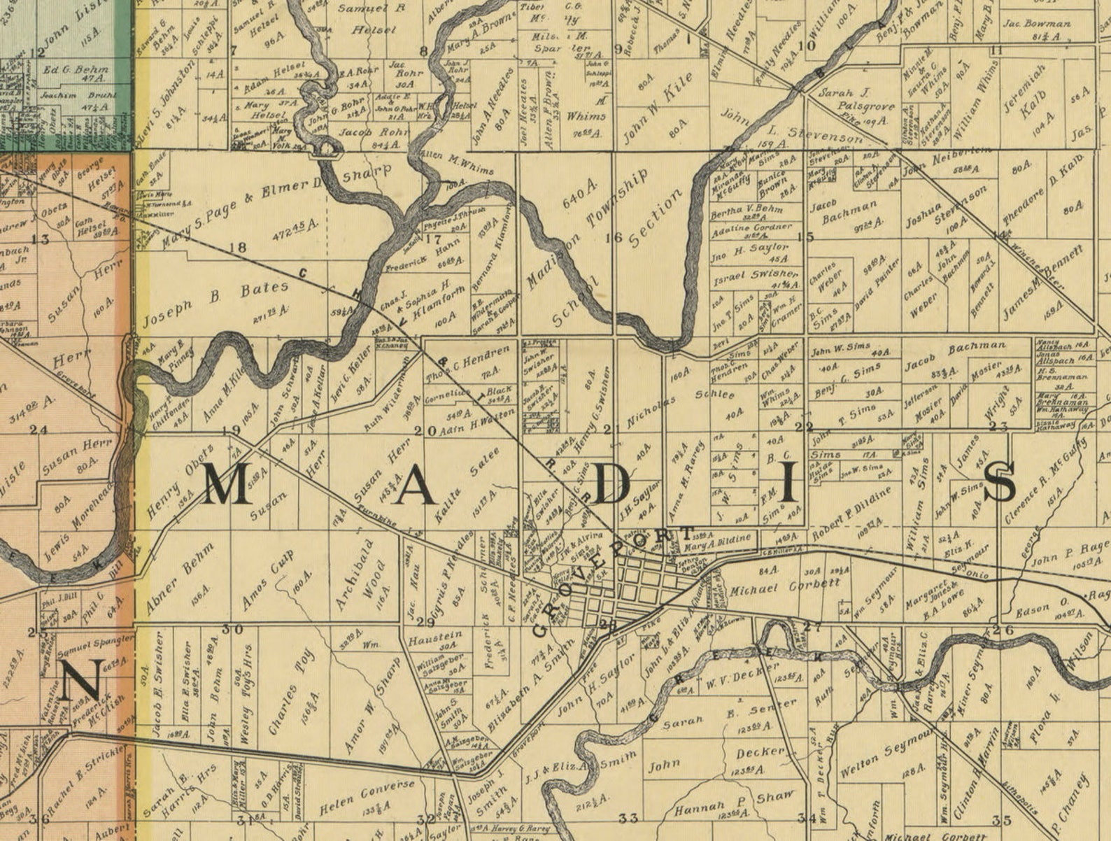 Franklin County Ohio 1895 Old Wall Map Reprint With - Etsy