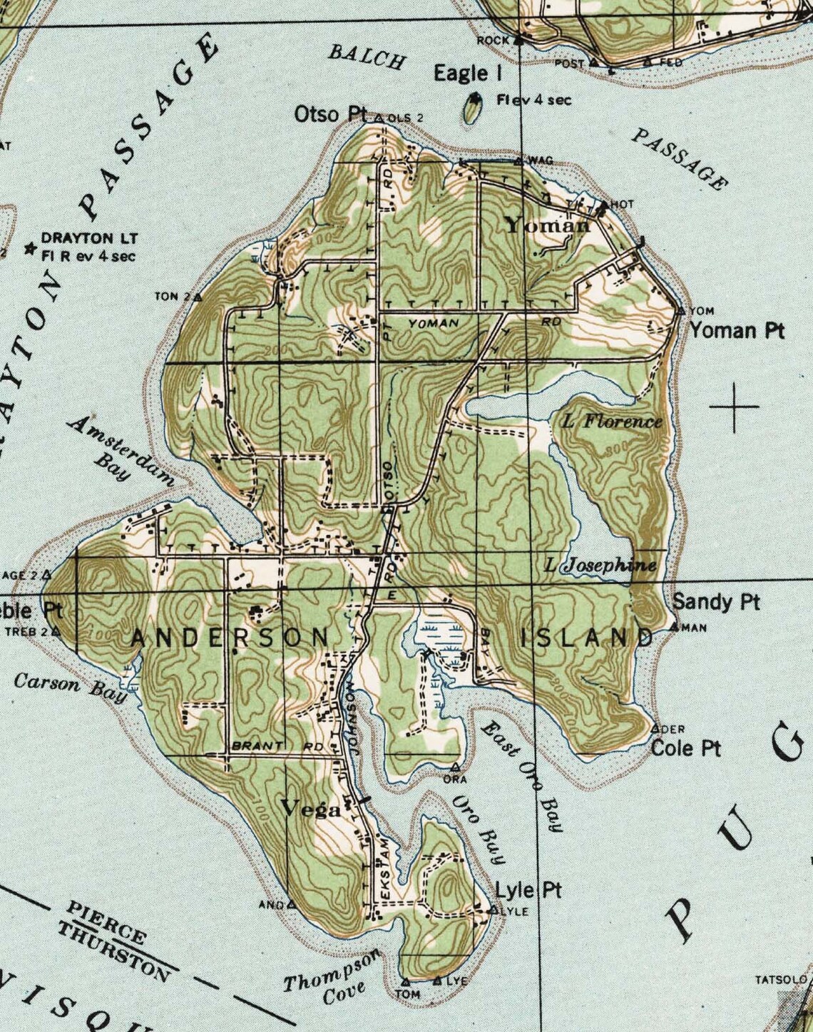 Fort Lewis Ca. 1940 USGS Old Topographic Map Custom | Etsy