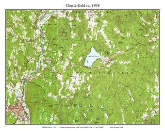Old Chesterfield Map - Etsy