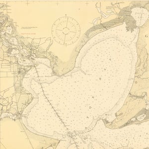 Galveston Bay 1921 Nautical Old Map Reprint -turtle Bay East Bay Bayou ...