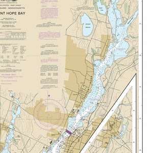 Mount Hope Bay, RI 2013 Nautical Map - Reprint Harbors 353 - 13226 Fall ...