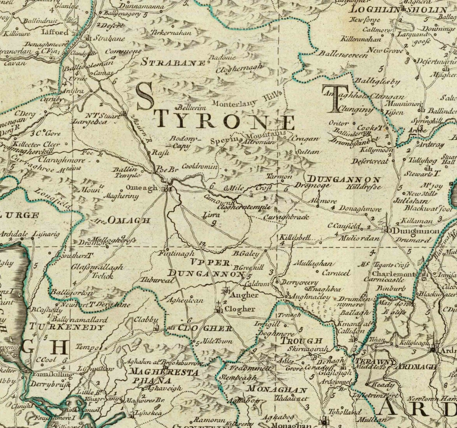 Ireland 1790 Map - Roque - Clan Names - Old Map Reprint - Etsy