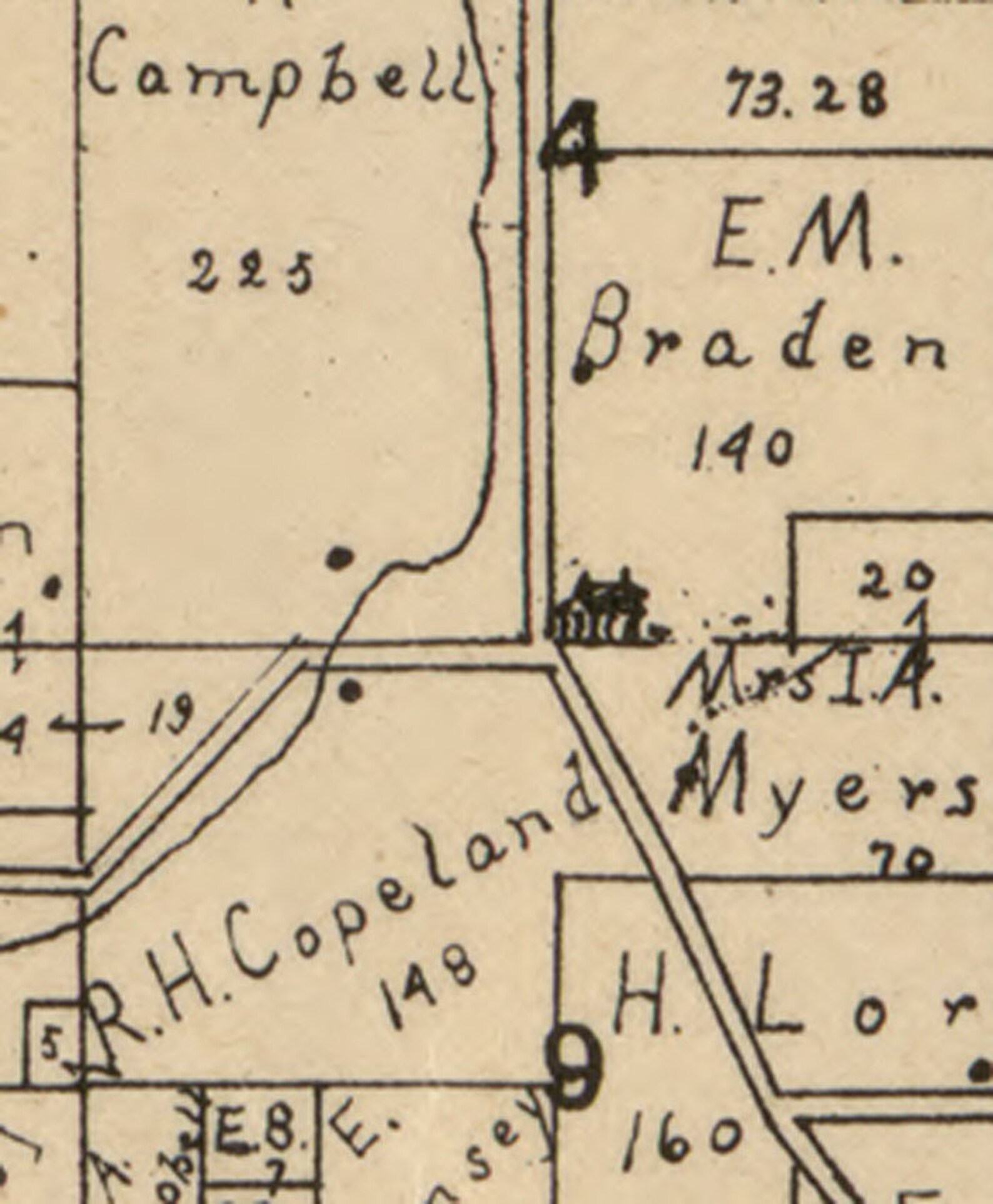 Buchanan County Iowa 1896 Old Wall Map With Landowner Names Farm Lines ...