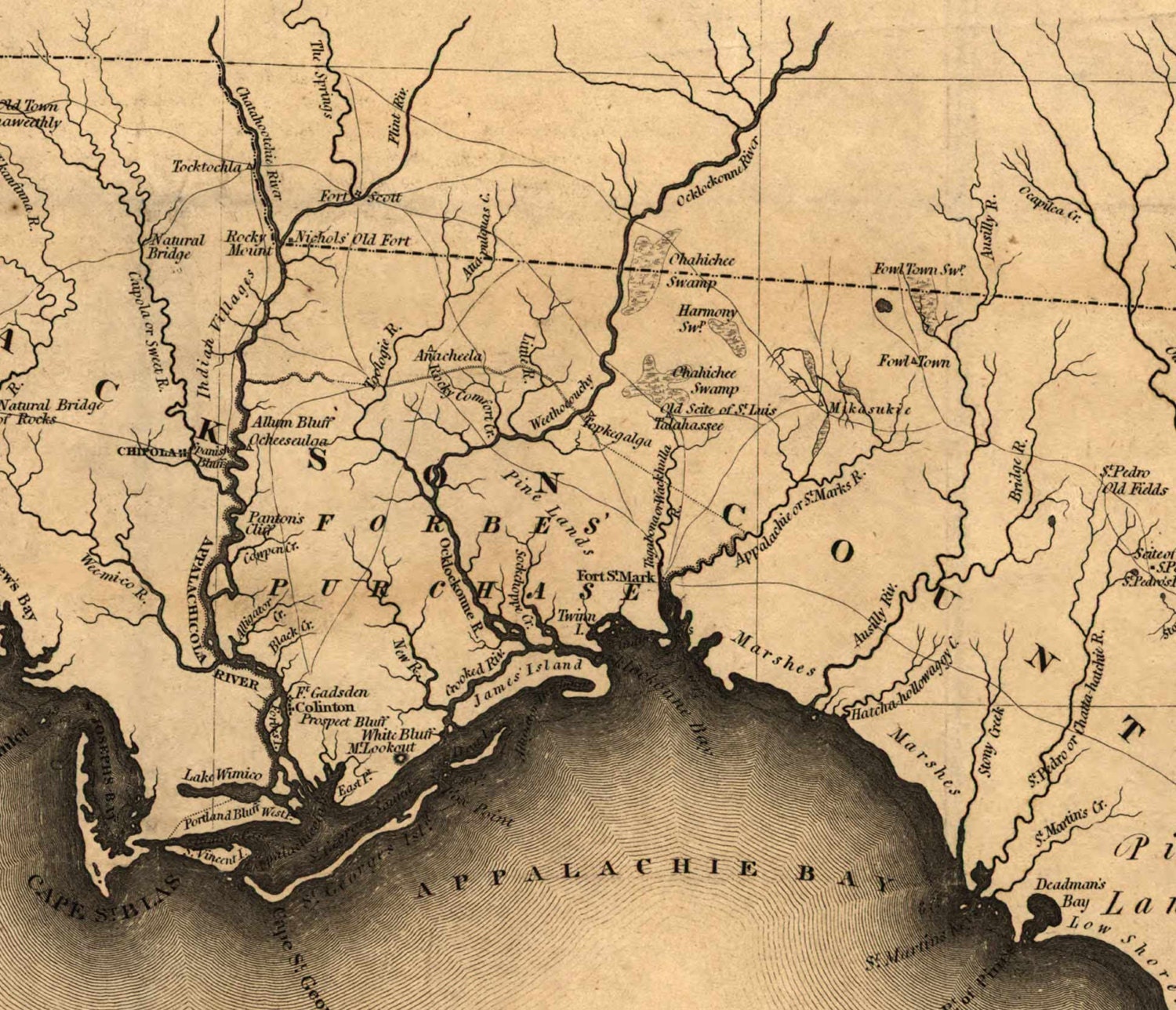 Florida 1823 State Map by Vignoles Reprint | Etsy