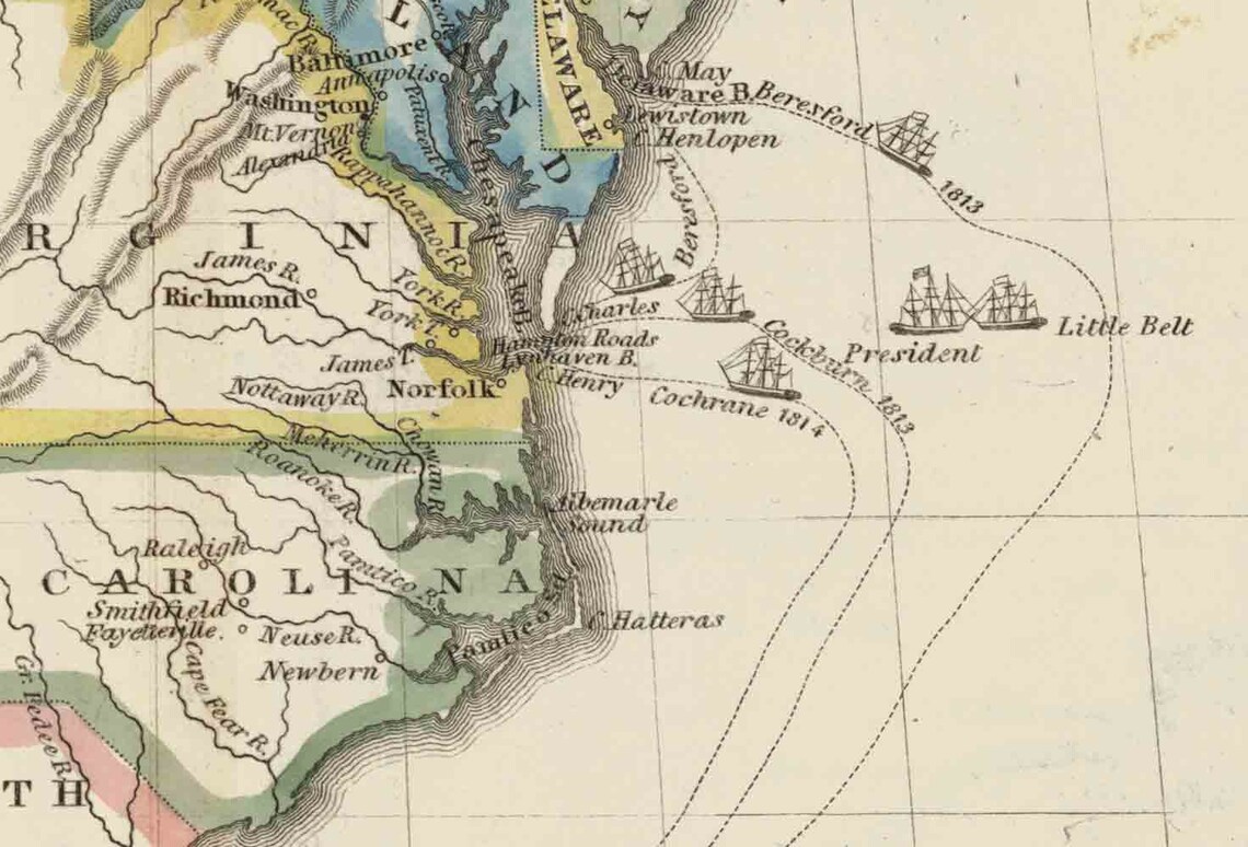 Ninth Map of the United States of America, 1826 "present Day" - Reprint ...