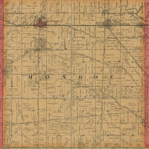 Preble County Ohio 1887 - Old Wall Map Reprint With Homeowner Names ...