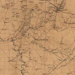 Fauquier County Virginia 1863 Old Wall Map With Homeowner Names ...