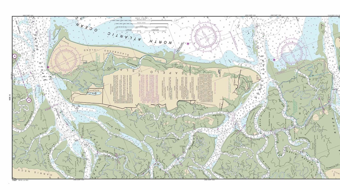 Beaufort River & St Simons Sound - 2015 - Old Map Nautical Chart ...