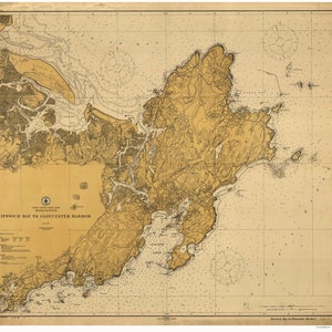 Ipswich Bay to Gloucester Harbor, Massachusetts - 1912b Nautical Map ...
