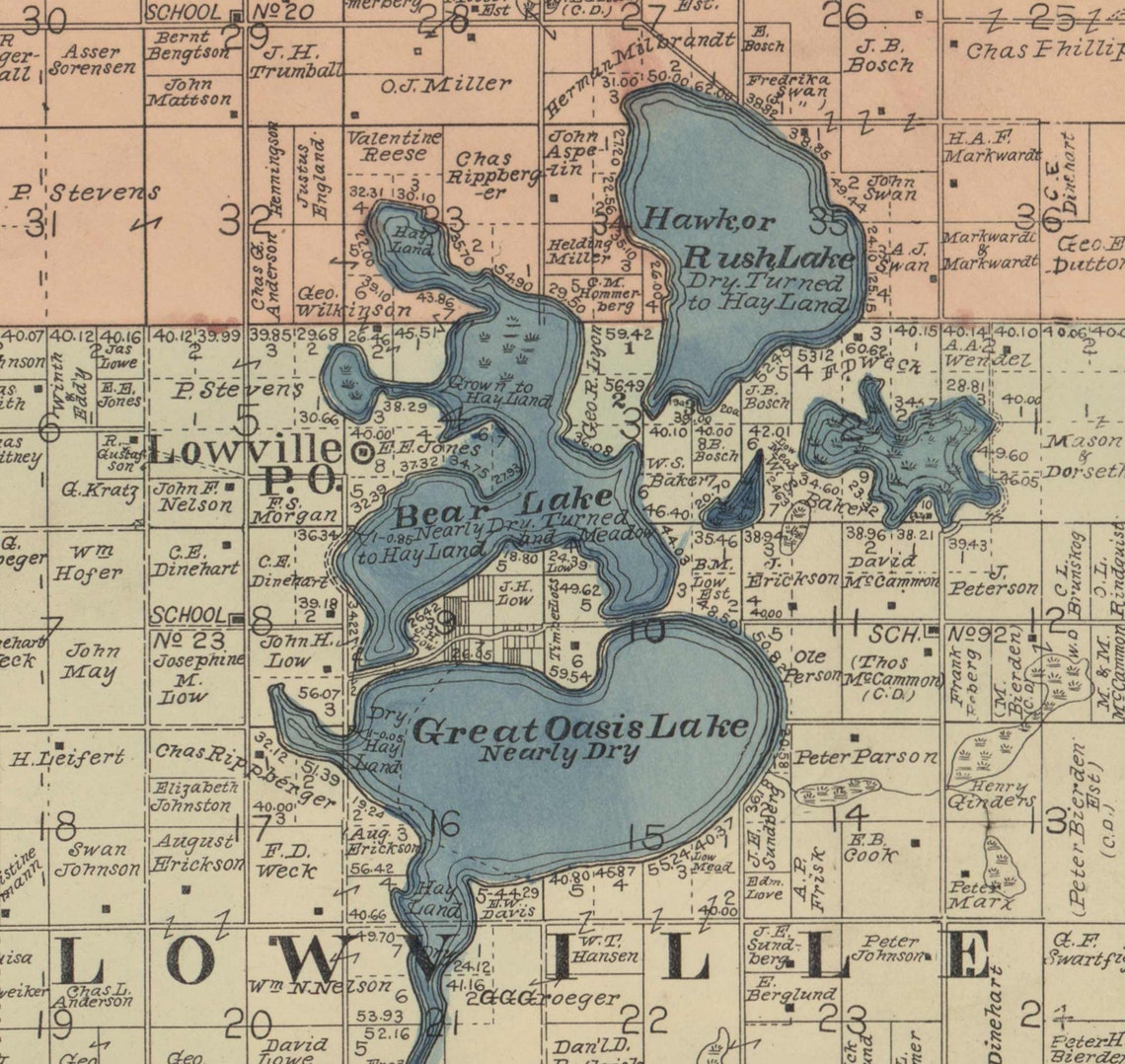 Murray County Minnesota 1898 Old Wall Map Reprint With | Etsy