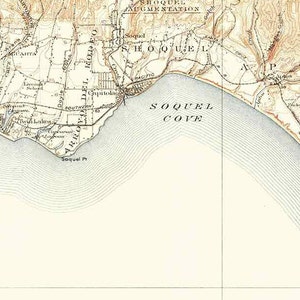 Monterey Bay Ca1913 Custom USGS Old Topo Map - Monterey - Salinas ...