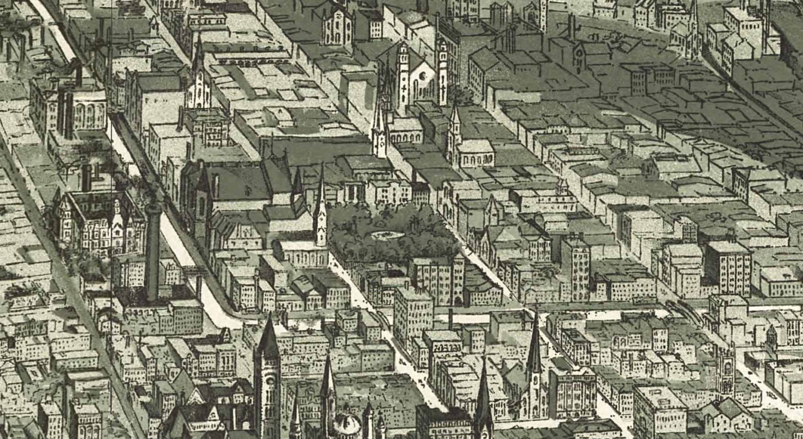 Cincinnati Ohio - 1900 Birds Eye View - Reprint - Etsy