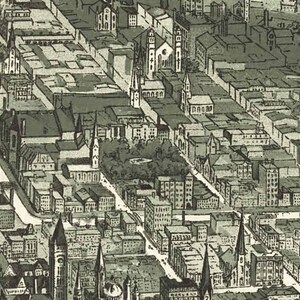Cincinnati Ohio - 1900 Birds Eye View - Reprint - Etsy