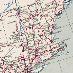 American Highways in 1950 Shows All the Main Roads USA Map Reprint - Etsy