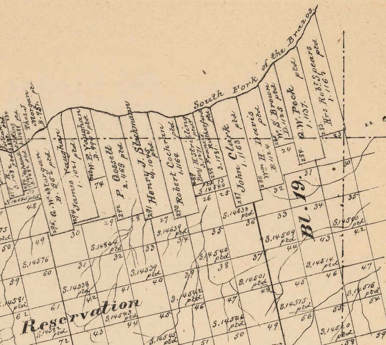 Nolan County Texas 1880 Old Wall Map Reprint With Land | Etsy