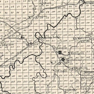 Paulding County Old 1896 Map Georgia - Wall Map With Homeowner Names ...