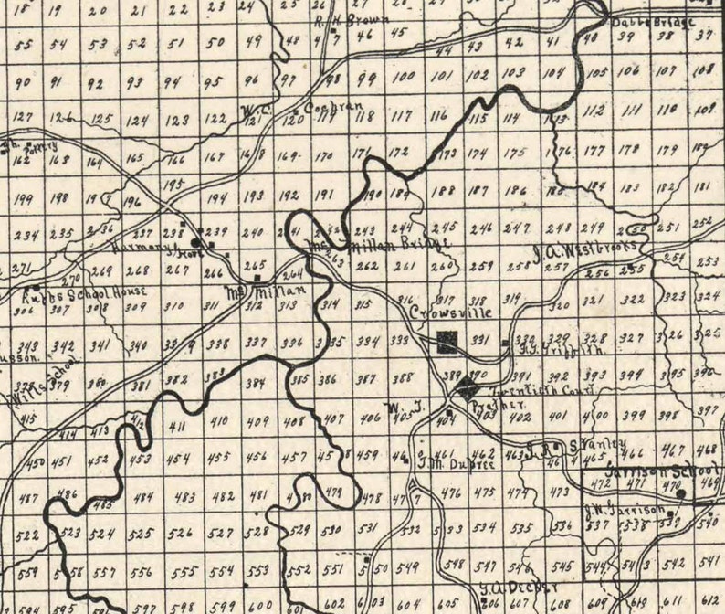 Paulding County Old 1896 Map Georgia Wall Map With | Etsy