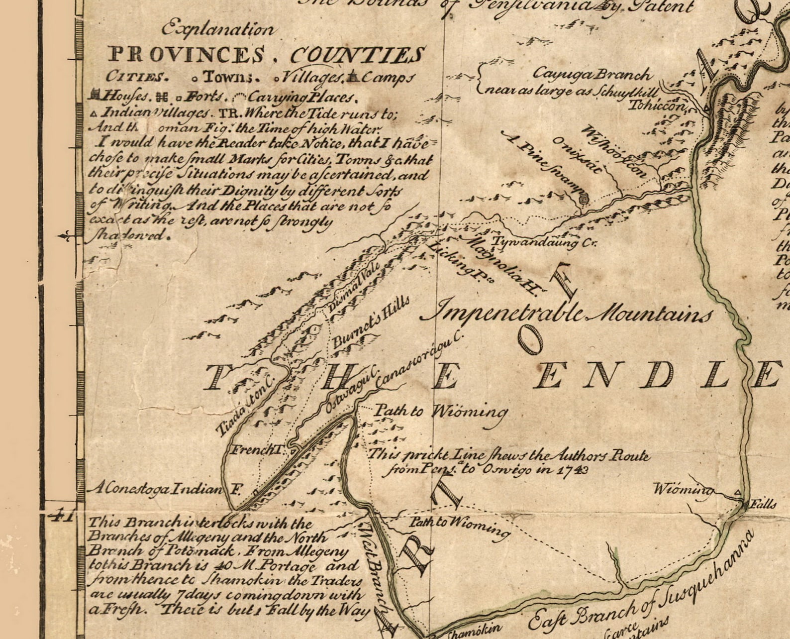 Pennsylvania New Jersey & New York 1749 Map Evans Colonial | Etsy