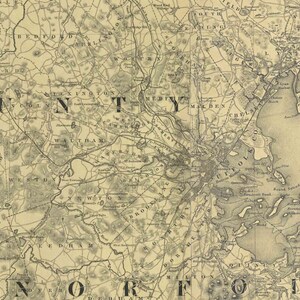 Massachusetts 1844 Borden Map - an Important Early Map - Old Map ...