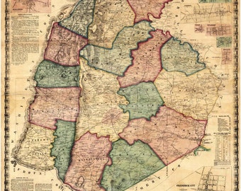 Howard County Maryland 1860 Old Wall Map Reprint With | Etsy