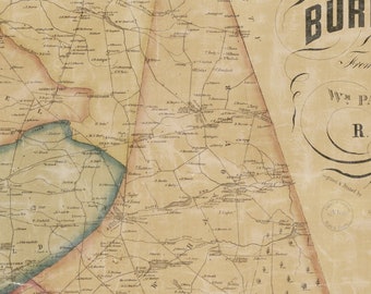 Wall Hangings Prints New Jersey New Hanover 1859 Old Town Map with ...