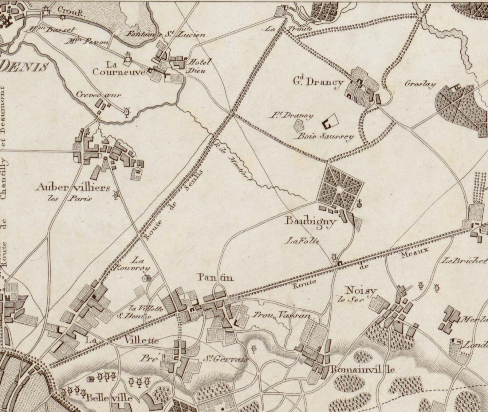 Old Map of Paris and Environs 1805 France Detailed Roads - Etsy