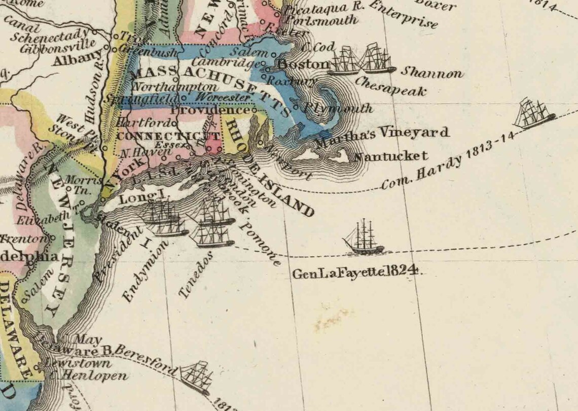 Ninth Map of the United States of America, 1826 "present Day" - Reprint ...