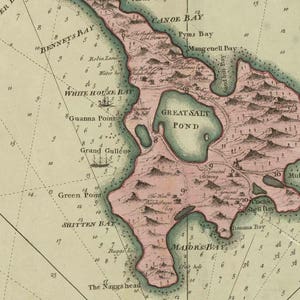 St Kitts St. Christopher Map - Ca 1753 by Baker - Landowners Reprint ...