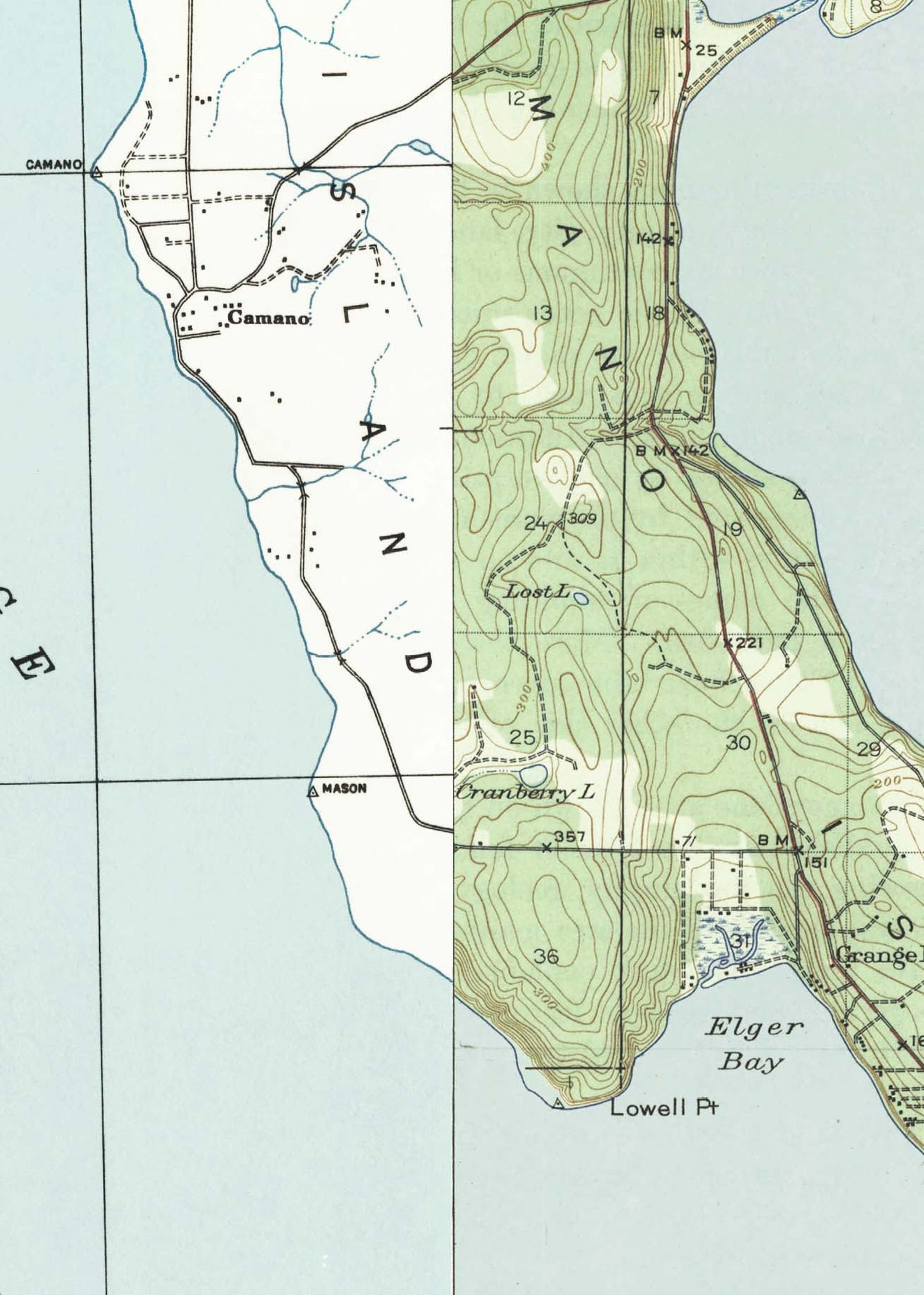Camano Island Ca. 1943 USGS Old Topographic Map Custom - Etsy Camano Island Ca. 1943 USGS Old Topographic Map Custom - Etsy