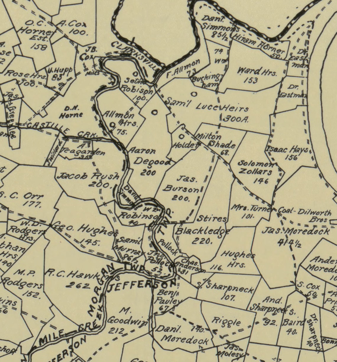 Greene County Pennsylvania 1897 Old Wall Map With Owner | Etsy