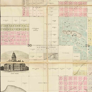 Denver Colorado 1881 Old Map Reprint Landowner Names Genealogy - Etsy