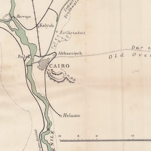 1882 Map Egypt "lower Egypt" Military Cairo Reprint - Etsy