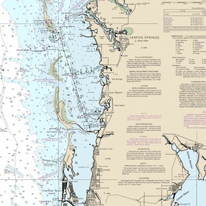Tampa Bay to St Joseph Sound 2015 Nautical Map Tarpon Springs St ...