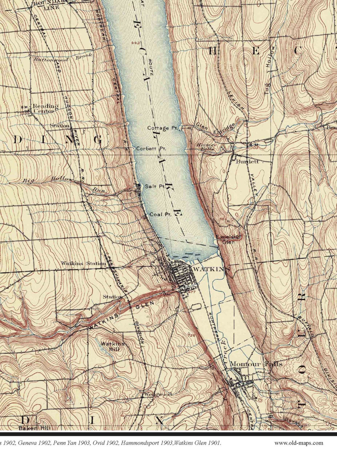 Seneca Road Map Of 1820