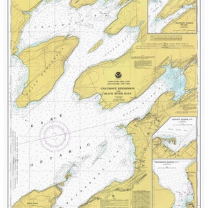 Lake Ontario East End 1978 Nautical Map Chaumont, Henderson & Black ...