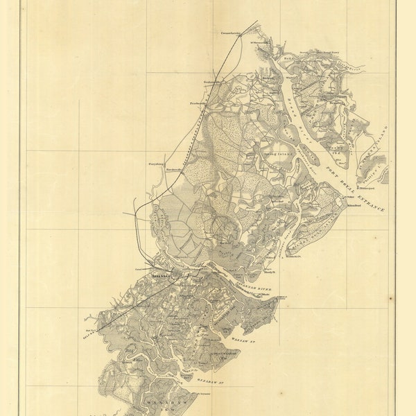 Antique Hilton Head Map - Etsy