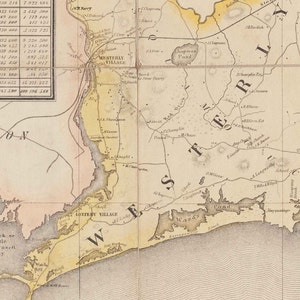 Washington County, Rhode Island - 1855 Old Map Homeowner Names Custom ...